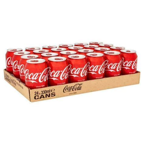 Coca Cola Original Taste Coke 330ml Pack Of 24 Cans Fizzy Soft Drink
