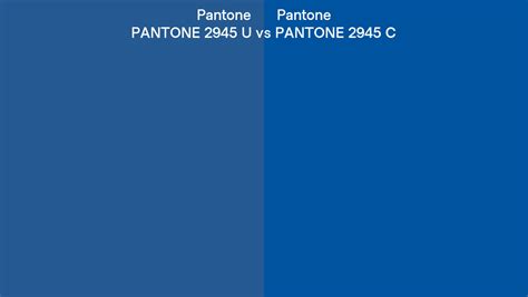 Pantone 2945 U Vs Pantone 2945 C Side By Side Comparison