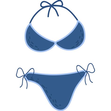 Blue Bikini Cartoon Illustration 28651915 Png