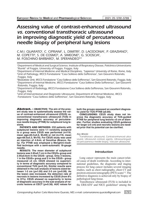 Pdf Assessing Value Of Contrast Enhanced Ultrasound Vs Conventional Transthoracic Ultrasound