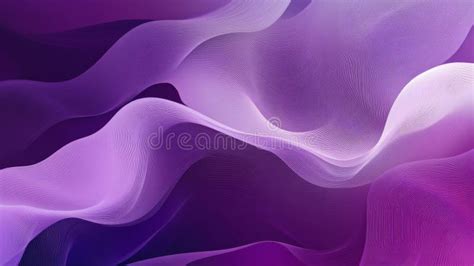 Bold Gradient From Dark Violet To Soft Lilac With Dynamic White Wavy Lines Flowing Across The