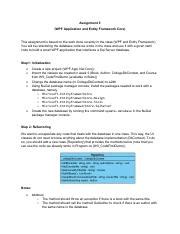 Assignment II WPF Application And Entity Framework Core Pdf Assignment II WPF Application