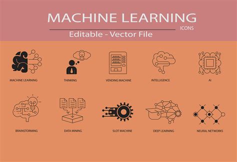 Machine Learning Concept Icons Use Designed For Contains Such Icons As Algorithms Data Mining