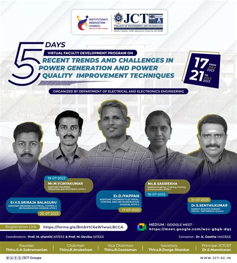 Five Days Online Faculty Development Programme From 17072023 To 2107