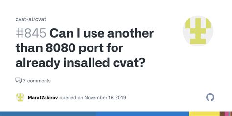 can i use another than 8080 port for already insalled cvat · issue 845 · cvat ai cvat · github