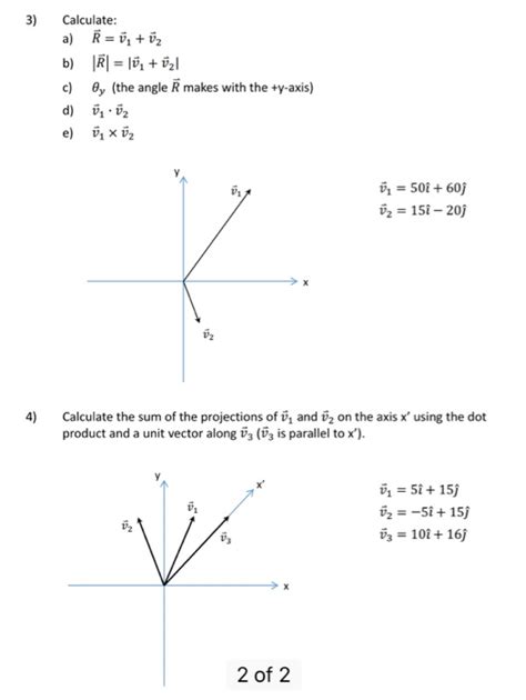 Solved Calculate R Vector V Vector V Vector R Chegg Com