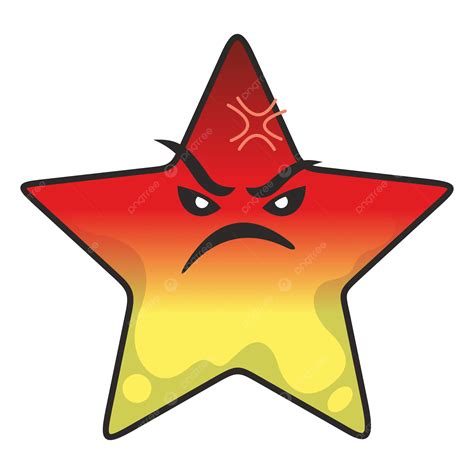 귀여운 별 화난 클립 아트 벡터 별 화난 클립 아트 Png 일러스트 및 벡터 에 대한 무료 다운로드 Pngtree