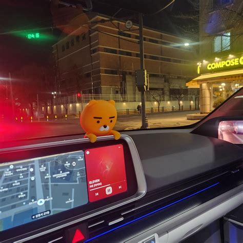 카카오 라이언 유기하고옴 ㅋㅋㅋㅋㅋ 자동차 에펨코리아