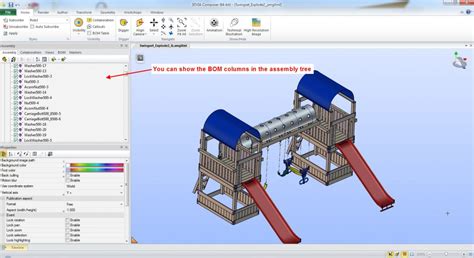 How To Show Solidworks Composer Bom Info In The Assembly Tree