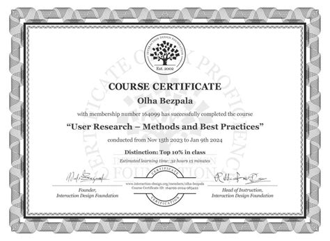 olha bezpala on linkedin completion certificate of user research methods and best practices…