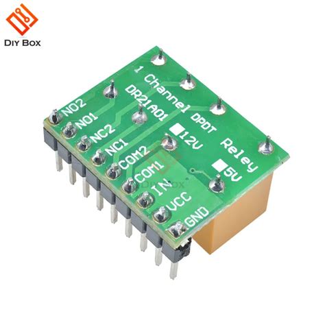 Ultra Small Double Pole Dobe Polarity Relay Modul Mini Dc 5V 12V 1 Csatorna Dpdt Reversal Switch