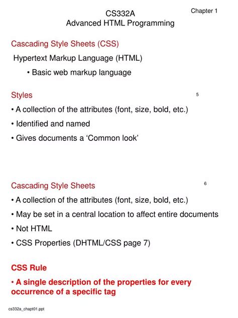 Ppt Cs332a Advanced Html Programming Powerpoint Presentation Free