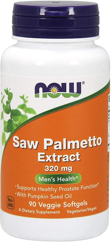 Со Пальметто Now Foods Saw Palmetto Extract 320mg 90 Гелевых Капсул ...
