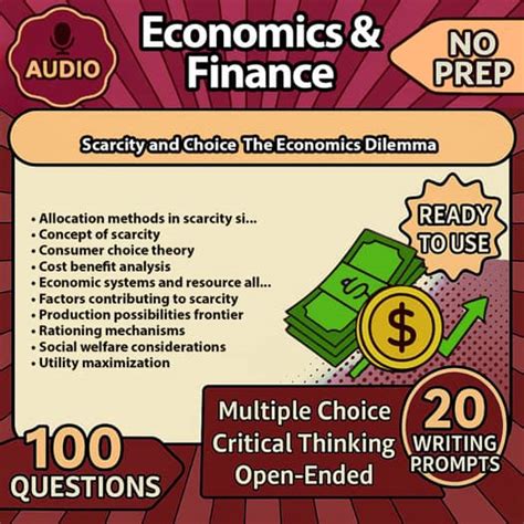 Economics And Finance Scarcity And Choice Allocation Methods Cost Benefit Rationing