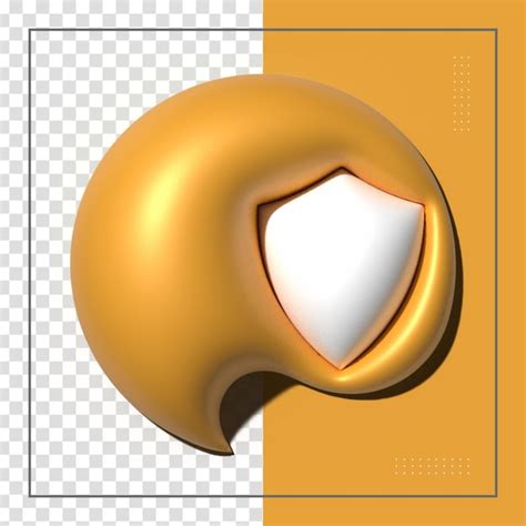 Premium Psd Modern Guard Shield 3d Render For Psd Composition