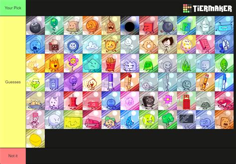 Bfb Characters Tierlist [69 Characters] Tier List Community Rankings Tiermaker