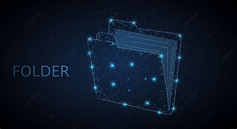 Abstract Digital Folder Icon Network Data File Storage Background Folder Files Data