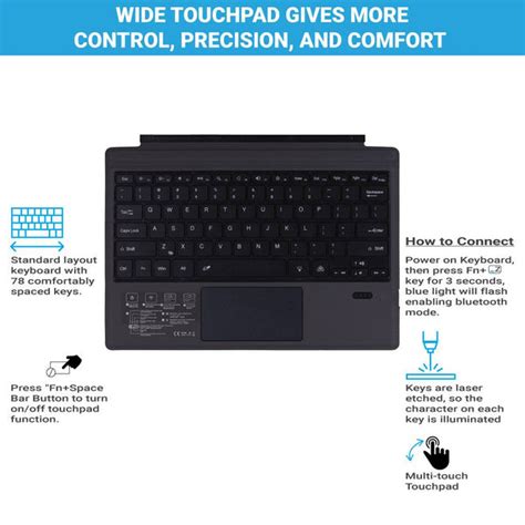 Tecphile Wireless Surface Pro Keyboard 3 4 5 6 7 Concept Kart