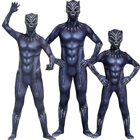 Barnens Spider Man Iron Man Costume Cosplay Panther Venom Jumpsuit A