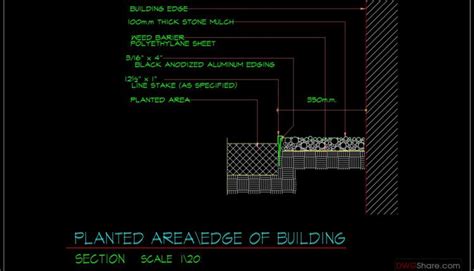 73 Autocad Drawing Of Planted Area Edge Details For Free Download Free Cad Blocks Download
