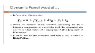 Dynamic Panel Data Modeling For Research Analysis PPTX