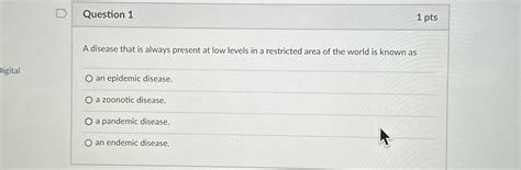 Solved Question 11 ﻿ptsa Disease That Is Always Present At