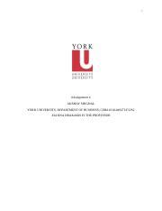 Assignment 4 AKSHAY SINGHAL Docx 1 Assignment 4 AKSHAY SINGHAL YORK UNIVERSITY DEPARTMENT OF