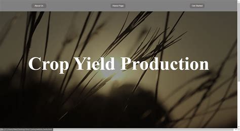 Crop Yield Prediction Devpost