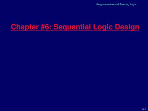 ppt chapter 6 sequential logic design powerpoint presentation free