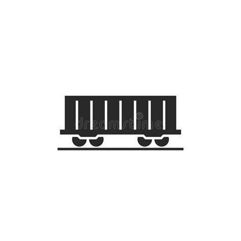 Container Railway Freight Car Icon Railway Transportation Symbol Stock Vector Illustration Of