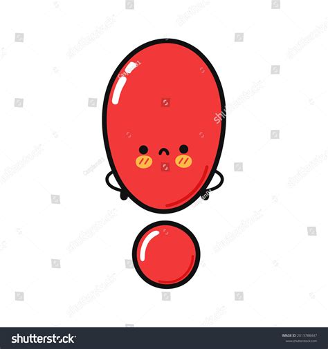 Cute Sad Exclamation Point Character Vector Stock Vector Royalty Free 2013788447 Shutterstock