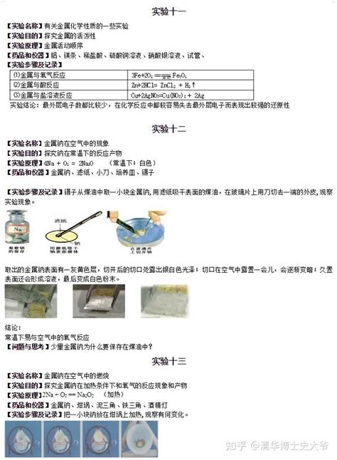 高中化学，课本实验总结，二轮复习必备！ 知乎