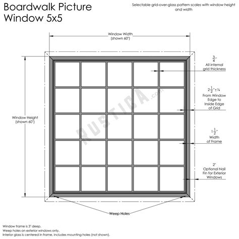Boardwalk Picture Window Rustica