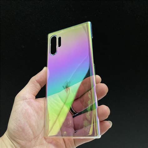 เคสโทรศัพท์มือถือ Pc แบบแข็ง บางพิเศษ สีรุ้ง สําหรับ Samsung Note 10