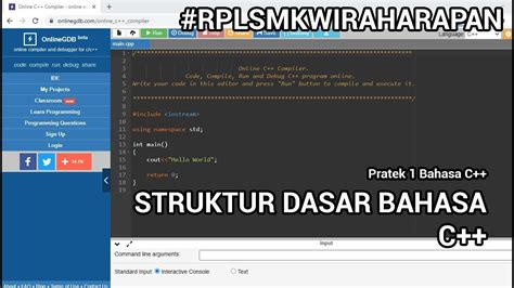 praktek 1 pemrograman dasar strukrut dasar c youtube