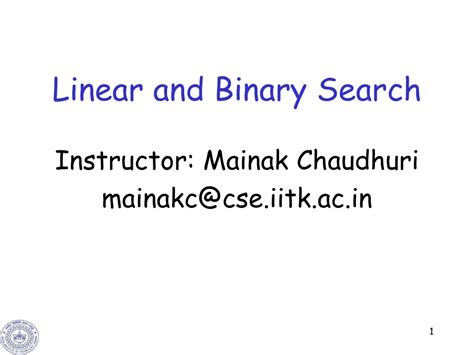Ppt Linear And Binary Search Powerpoint Presentation Free Download Id9255320