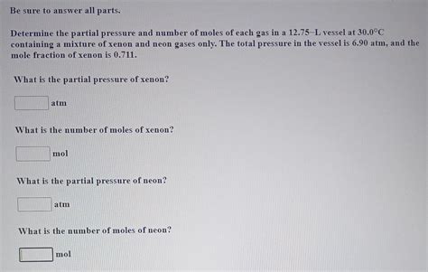 Solved Be Sure To Answer All Parts Determine The Number Of Chegg Com