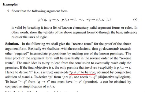 Discrete Mathematics Confused About The Proof Of A Valid Argument