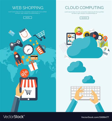 Flat Cloud Computing Royalty Free Vector Image