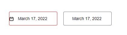 Html Customize React Datepicker Component With Left Border Color And Datepicker Icon Stack