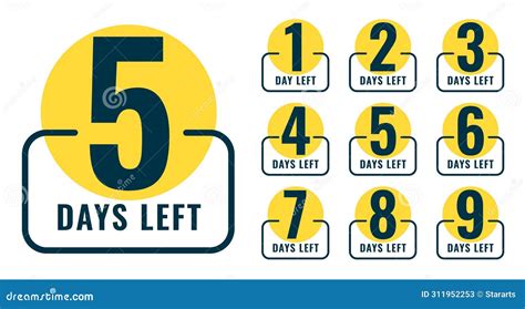Flat Style Number Of Days Left Timer Template For Coming Soon Deal Stock Vector Illustration