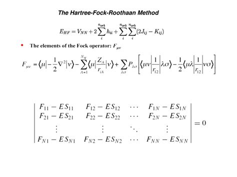 ppt the hartree fock roothaan method powerpoint presentation free