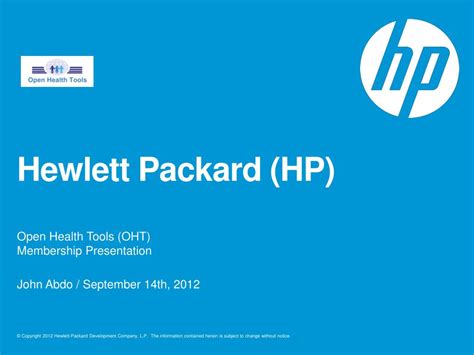 PPT Hewlett Packard HP PowerPoint Presentation Free Download ID 3545144