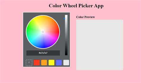 Color Wheel Picker App In Vanillajs With Source Code Sourcecodester