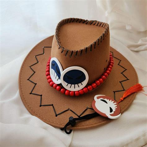 Portgas D Ace Hat Cosplay Adult Cap Cartoon Costume Accessories Etsy