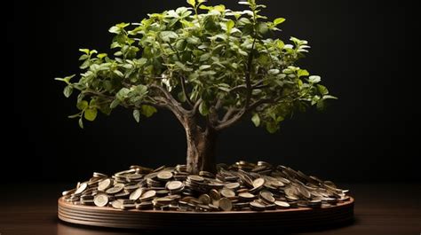 Premium Photo Pile Of Tree With Money