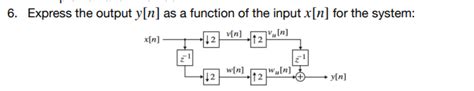 Solved 6 Express The Output Y N As A Function Of The Input