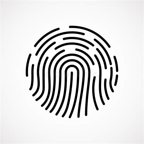 Fingerprint Icon Biometric Identification Symbol Stock Vector Illustration Of Biometric
