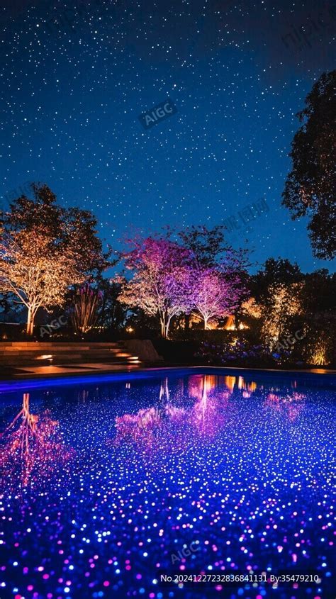 Ai创作图庭院夜景灯光 树池灯光 梦幻灯池 灯光水池 光斑房地产素材 满天星灯光 灯光满天星 房地产灯光节 霓虹灯满天星 唯美夜景彩灯 浪漫灯海 星光天地夜景 泳池夜景 水面星光璀璨 满天星