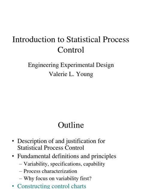 Introduction To Statistical Process Control Pdf Stochastic Process
